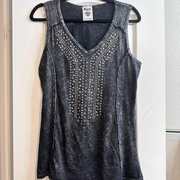 Vocal | Tops | Vocal Black Studded Tank Top | Poshmark